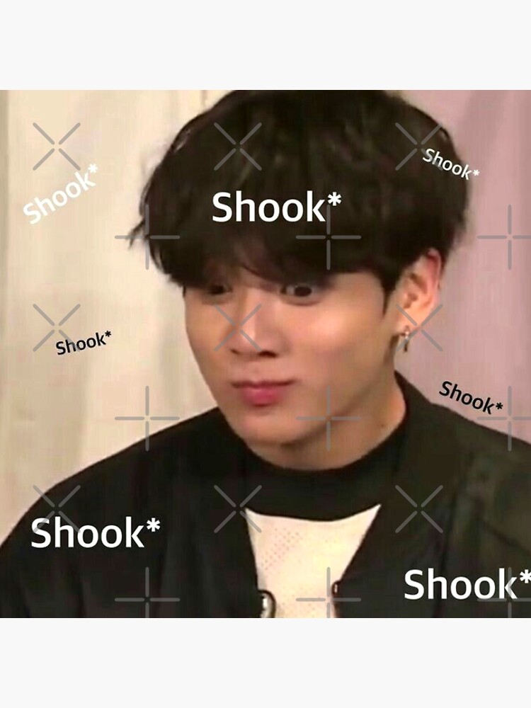 "BTS Jungkook 'Shock' Meme" Sticker for Sale by Niyuha | Redbubble