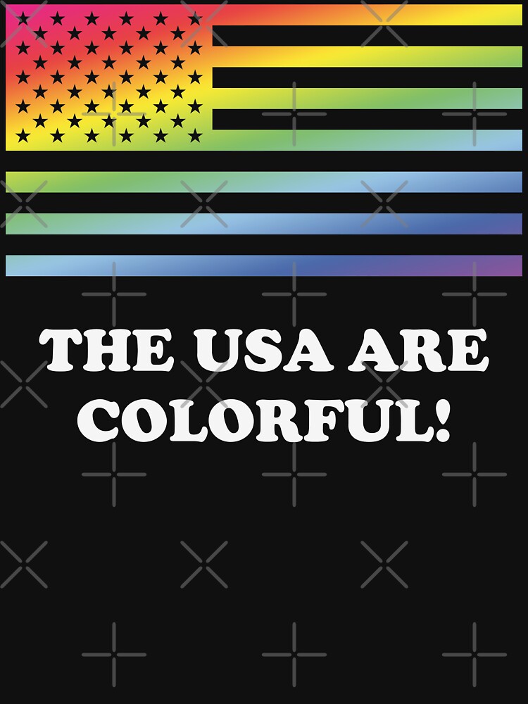 "The USA Are Colorful! (America / Stars And Stripes)" T-shirt for Sale ...