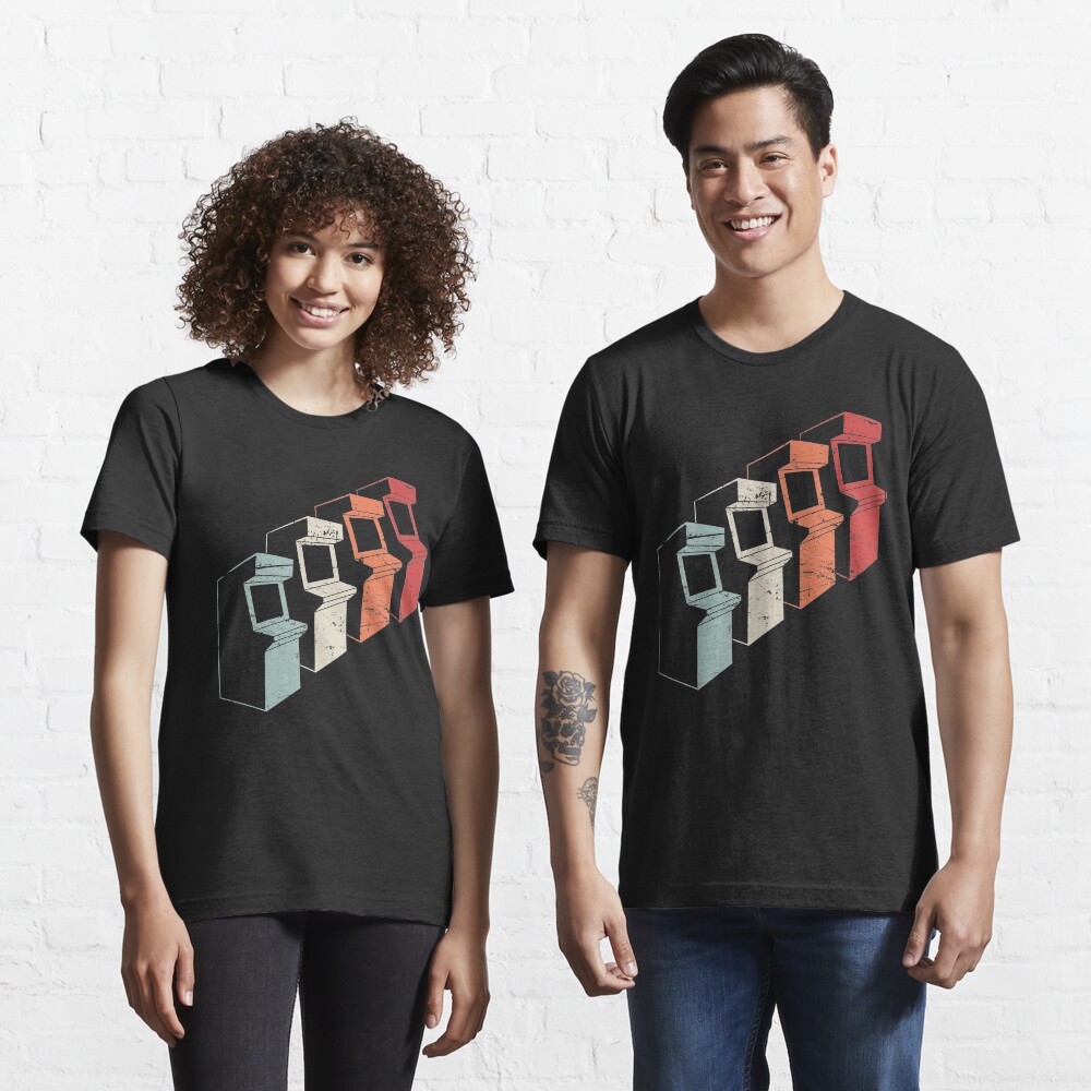 "Vintage 80s Arcade Machines" T-shirt for Sale by ethandirks | Redbubble | pinball t-shirts ...