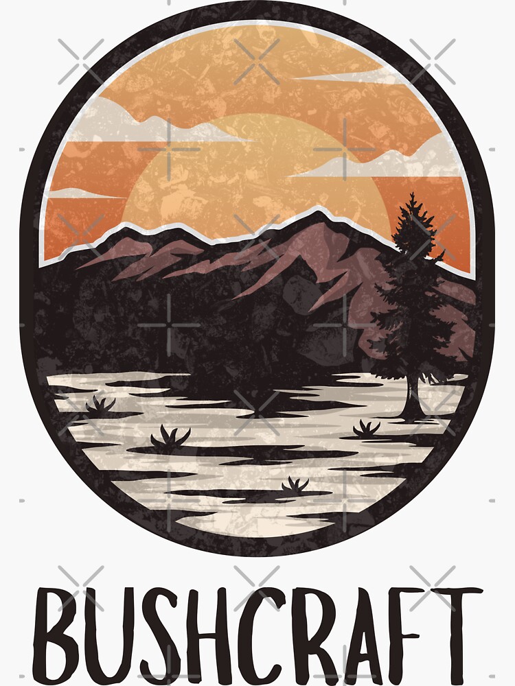 "Bushcraft survival" Sticker for Sale by addict2reading | Redbubble