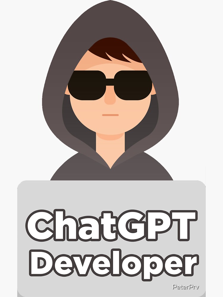 "ChatGPT Developer" Sticker for Sale by PeterPrv | Redbubble