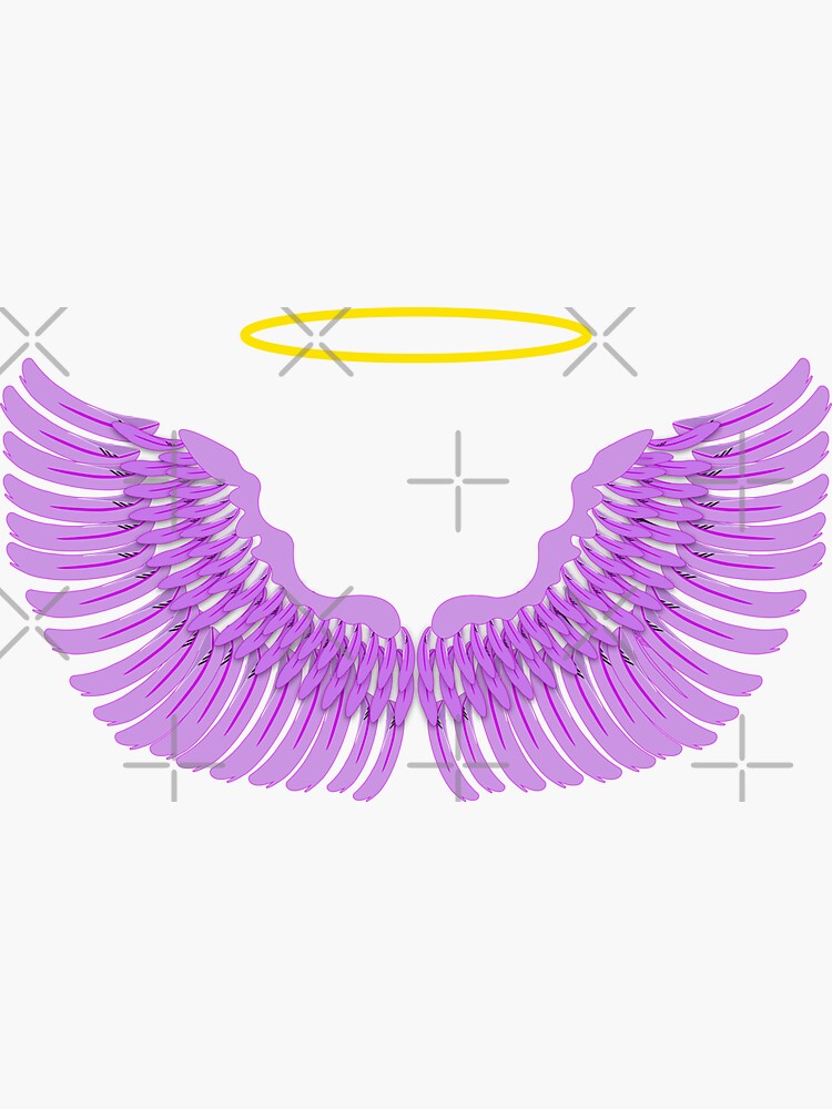 "Purple Angel Wings | Adorable Angle | Aesthetic Angle wings " Sticker ...