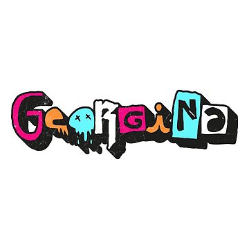 "GEORGINA name, My name is Georgina" Sticker for Sale by dangerarrow ...