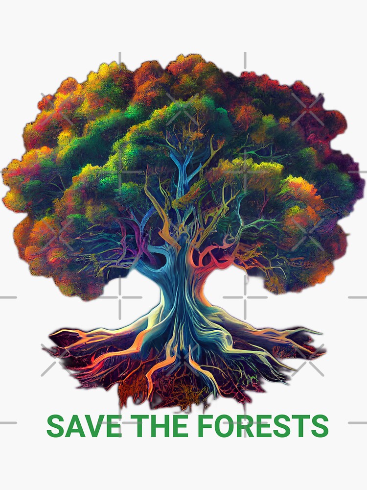 "Save the forests" Sticker for Sale by Dusanel | Redbubble