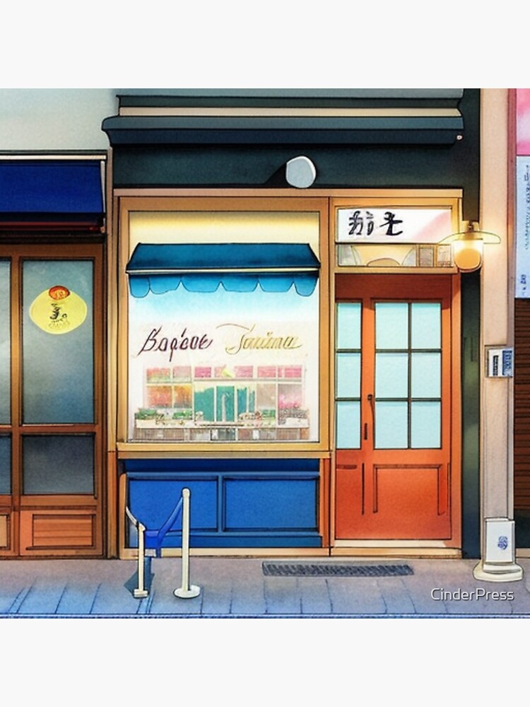 "Storefront, Architecture Art, Japanese Asian art, Greenery, Old Anime ...