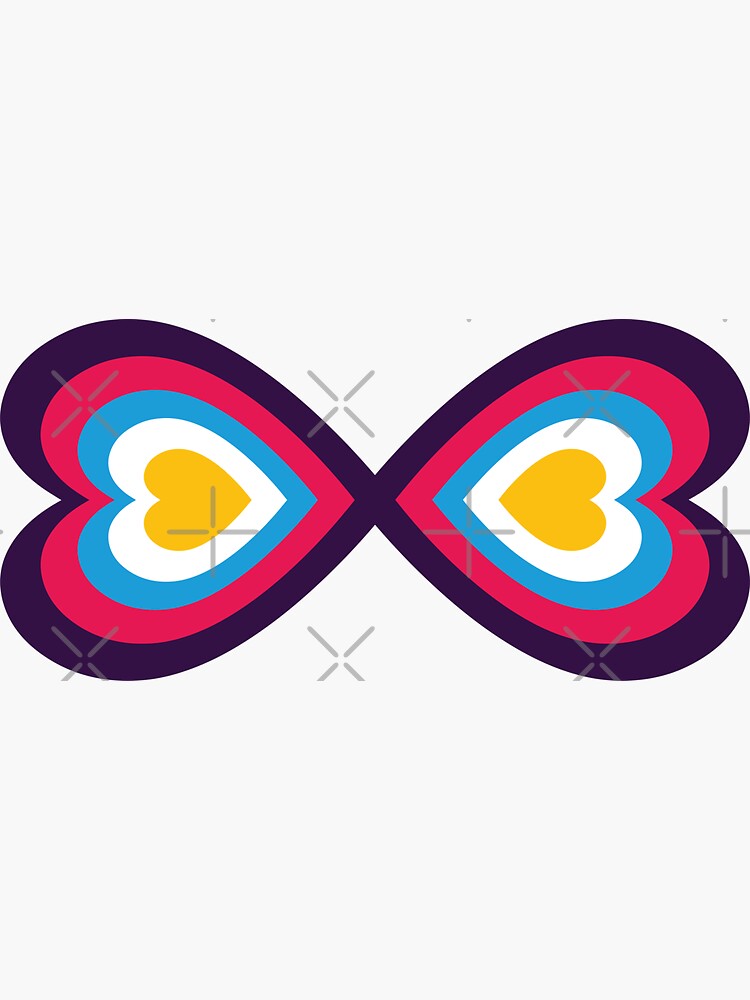 "Polyamory Heart Infinity Symbol - New Pride Colors! " Sticker for Sale ...