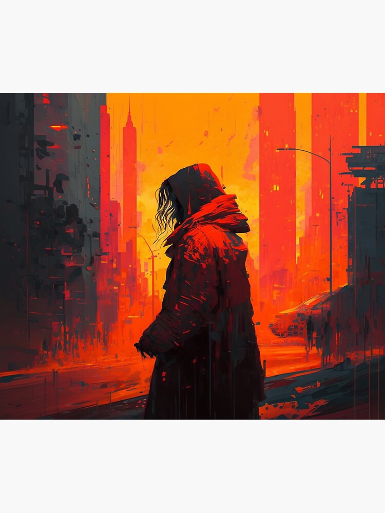 "Distorted city " Sticker for Sale by Hestilyass | Redbubble