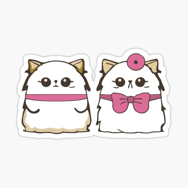 "Cute Ragdoll Cat Couple" Sticker for Sale by KawaiiBombShop | Redbubble