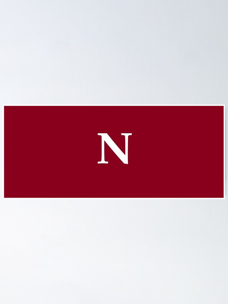 "Letter N maroon" Poster by dinelson | Redbubble