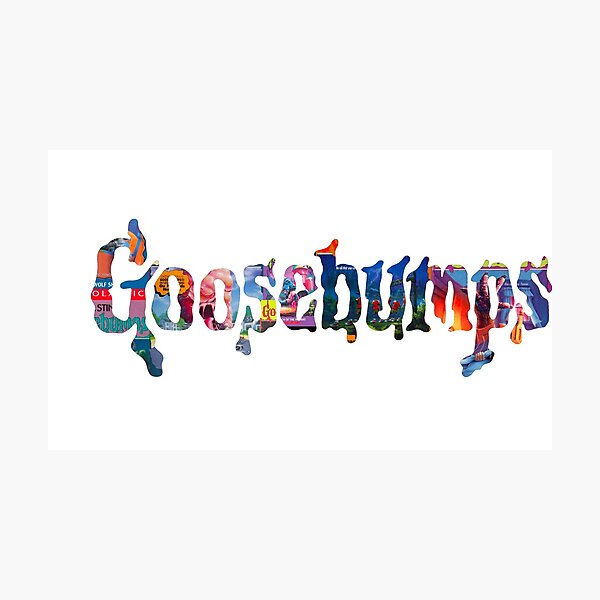 "Goosebumps - Font Made Of Book Covers" Photographic Print for Sale by ...