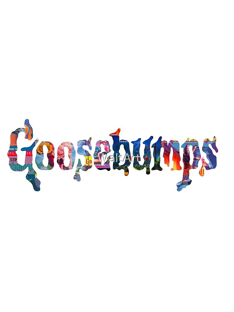 "Goosebumps - Font Made Of Book Covers" Drawstring Bag for Sale by ...