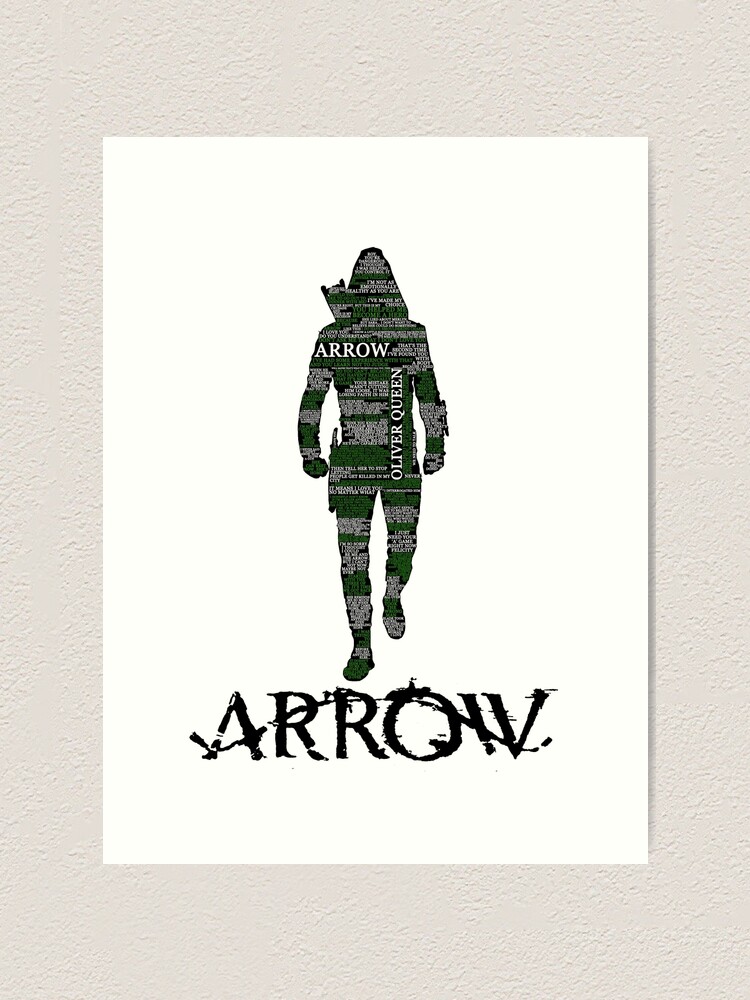 "Oliver Queen Arrow Typography" Art Print by HalfUnread | Redbubble