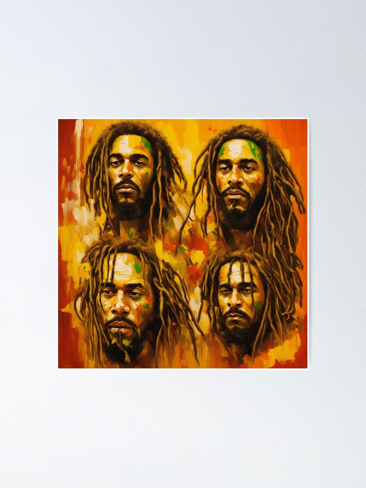 "Rastaman with dreadlocks" Poster for Sale by Metaverse8 | Redbubble