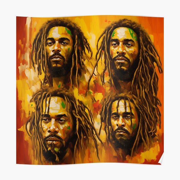 "Rastaman with dreadlocks" Poster for Sale by Metaverse8 | Redbubble