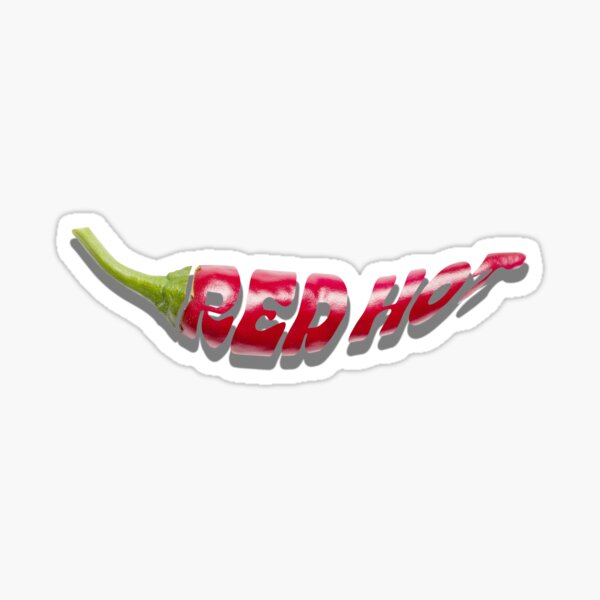 "RED HOT CHILI" Sticker for Sale by Tinytshirt | Redbubble
