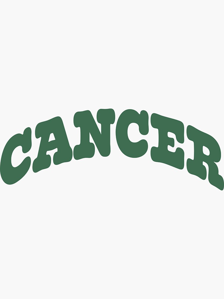 "Cancer Astrology Zodiac Sign Bubble Letters" Sticker for Sale by ...