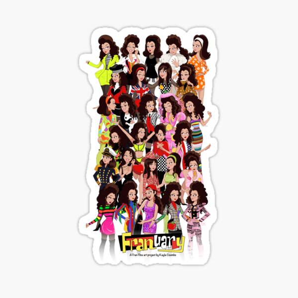 "Fran Fine Outfits" Sticker for Sale by kaylacoombs | Redbubble