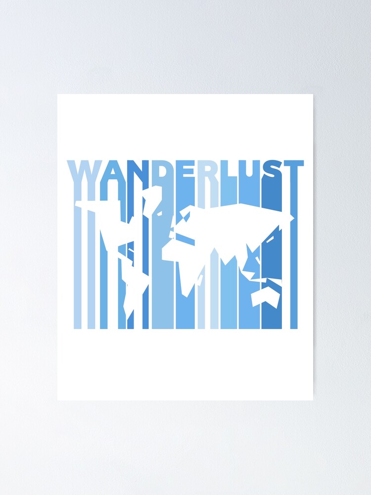 "Wanderlust World Map Outline" Poster by studioafar | Redbubble