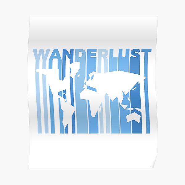 "Wanderlust World Map Outline" Poster by studioafar | Redbubble