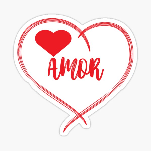 "AMOR" Sticker for Sale by IsaCria | Redbubble