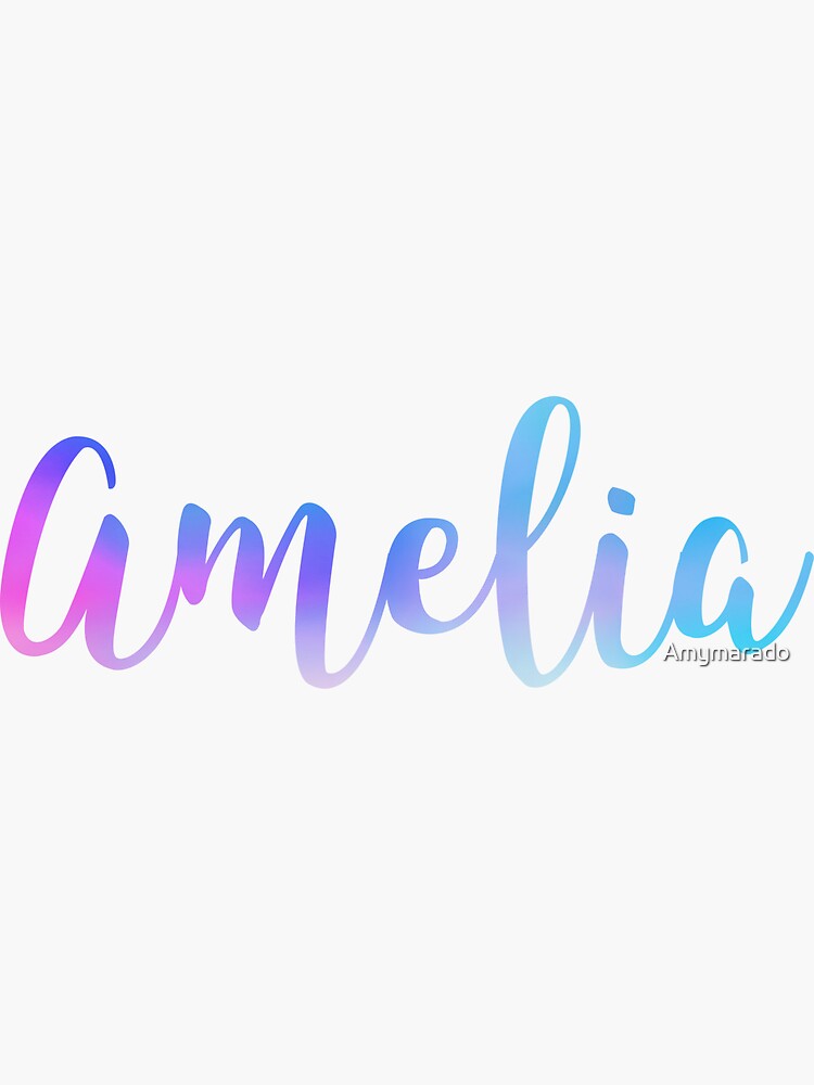 "Amelia" Sticker for Sale by Amymarado | Redbubble