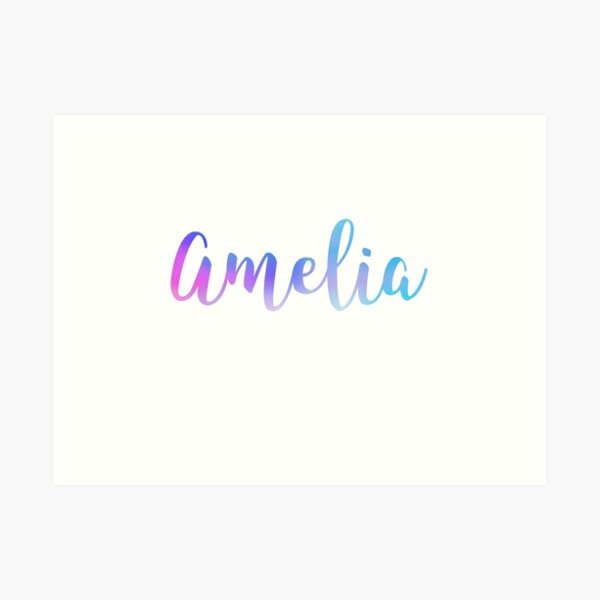 Amelia Name Art Prints | Redbubble