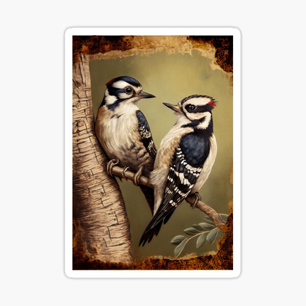 "Downy Woodpecker watercolor" Sticker for Sale by predwards | Redbubble