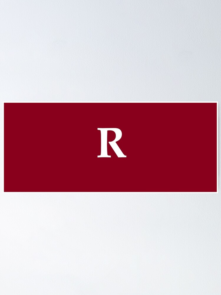 "Letter R maroon" Poster for Sale by dinelson | Redbubble