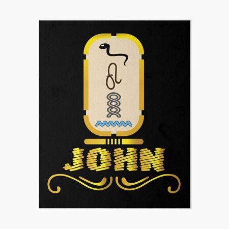 Lámina rígida «JOHN-nombres americanos en letras jeroglíficas-JOHN ...