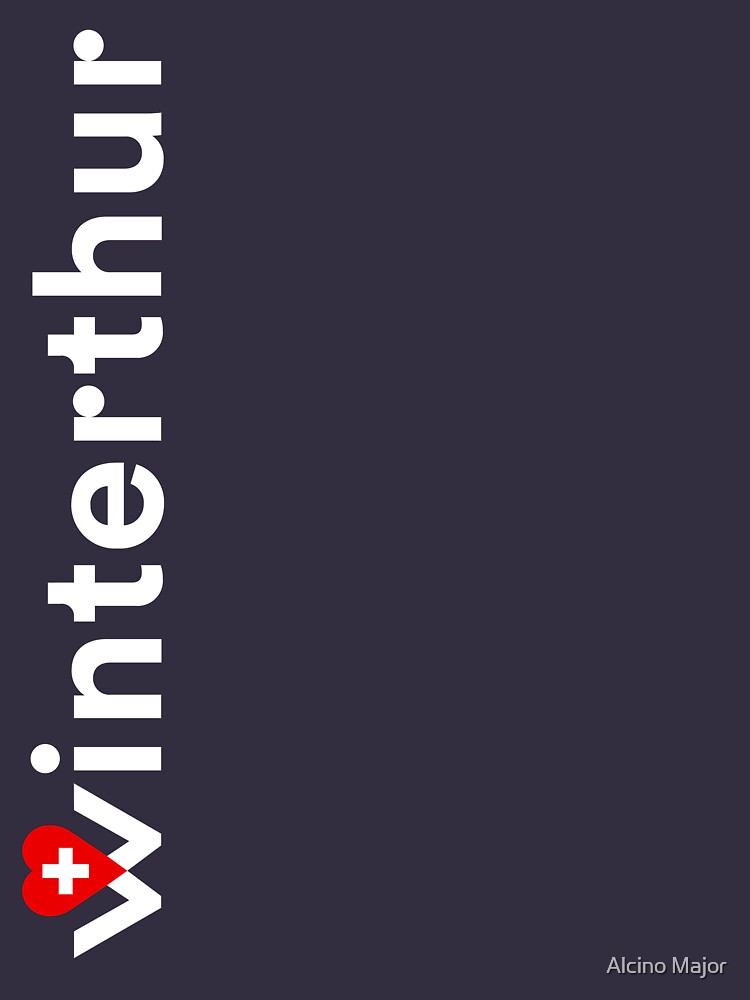 "Winterthur (red cross heart vertical logo) " T-shirt for Sale by ...