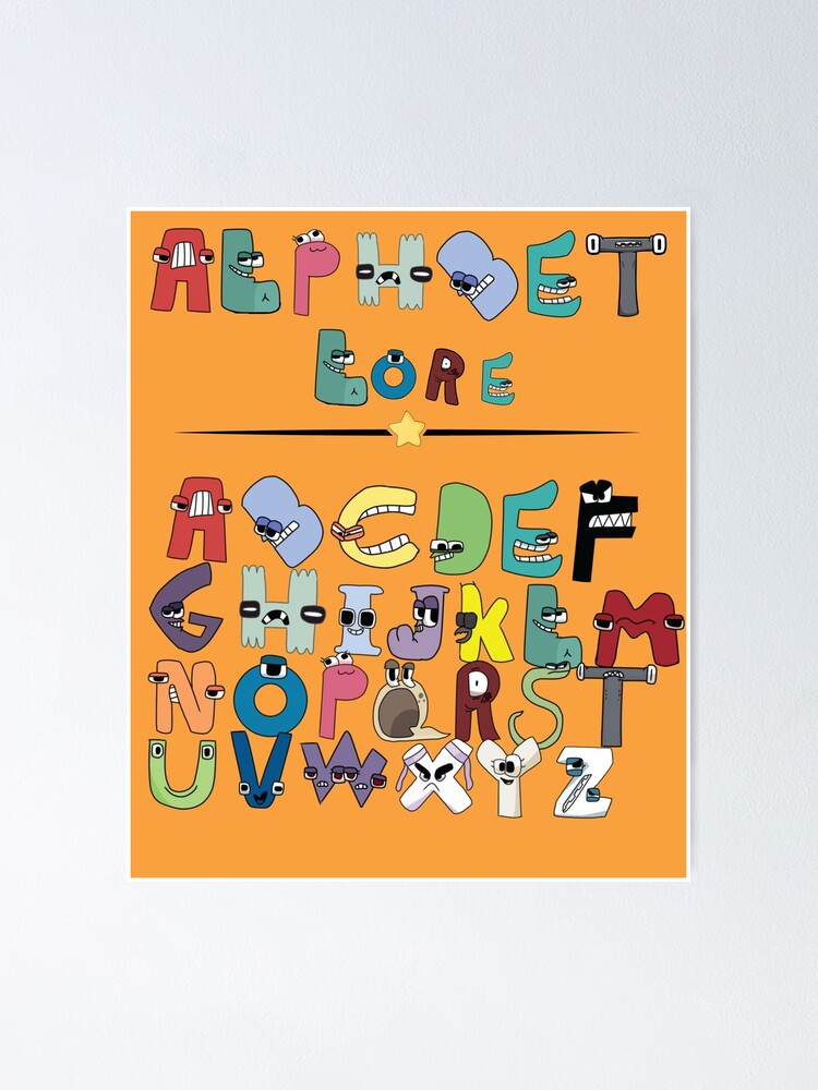 "Villain Letter Abc alphabet Lore characters A-Z alphabet Lore " Poster ...