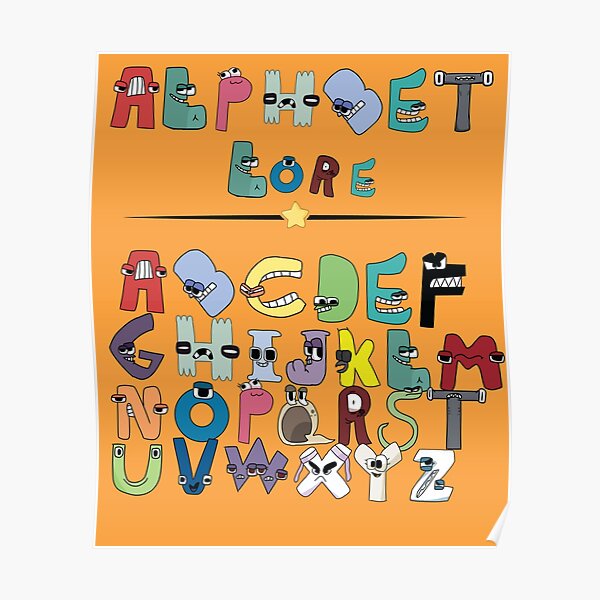 "Villain Letter Abc alphabet Lore characters A-Z alphabet Lore " Poster ...