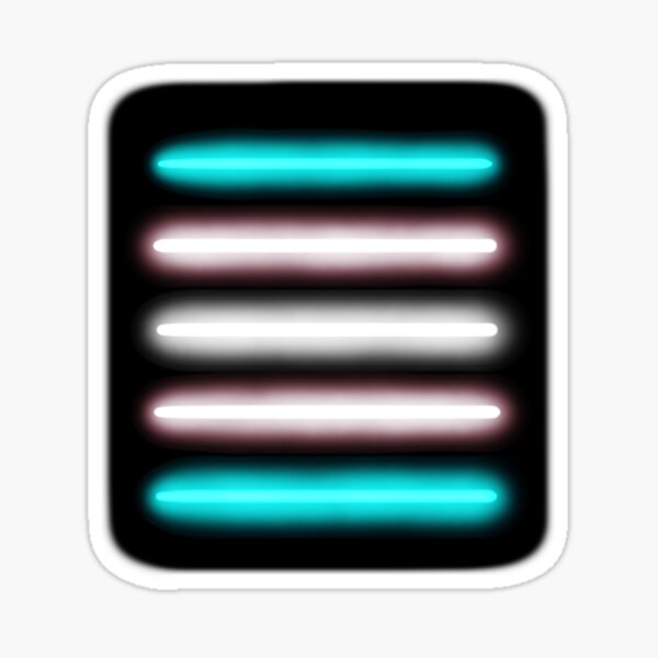 "Minimalist Neon Trans Pride Flag" Sticker for Sale by O1RSH | Redbubble