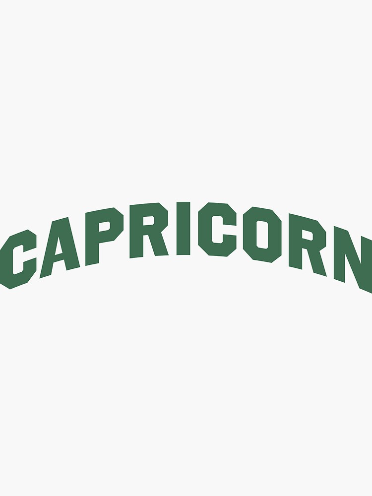 "Capricorn Astrology Zodiac Sign Varsity Letters" Sticker for Sale by ...