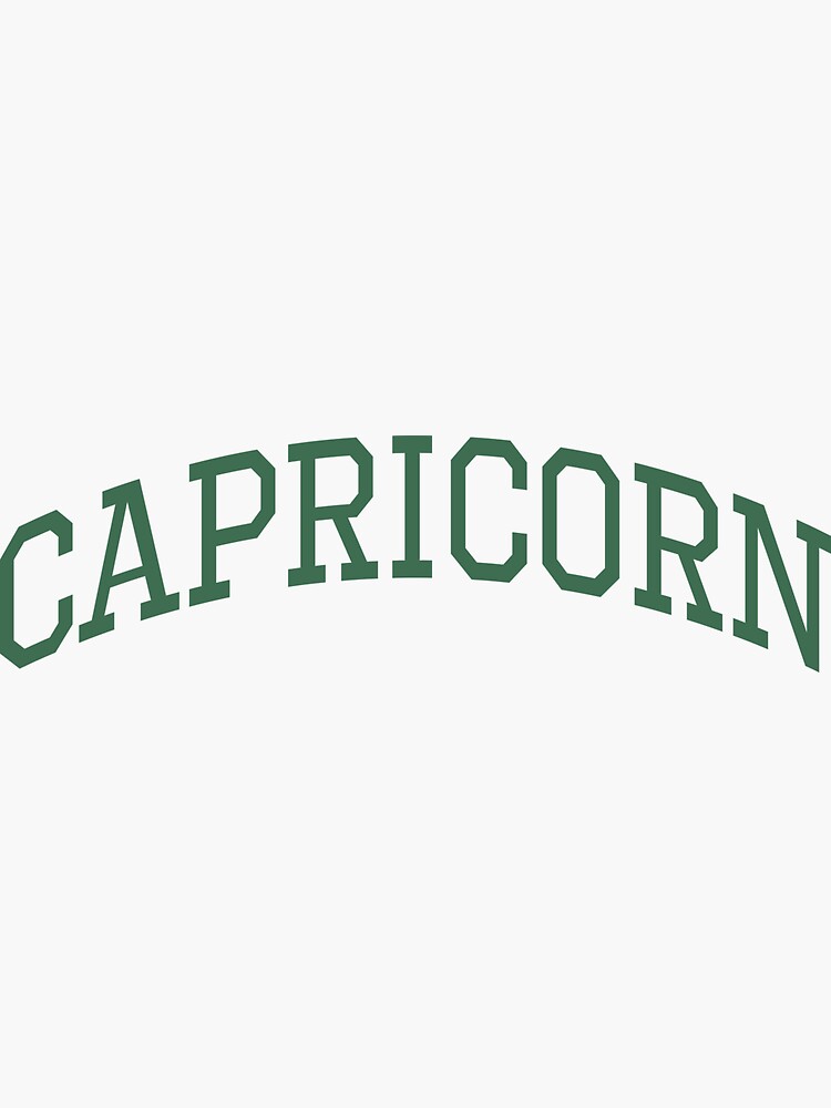 "Capricorn Astrology Zodiac Sign Varsity Letters" Sticker for Sale by ...