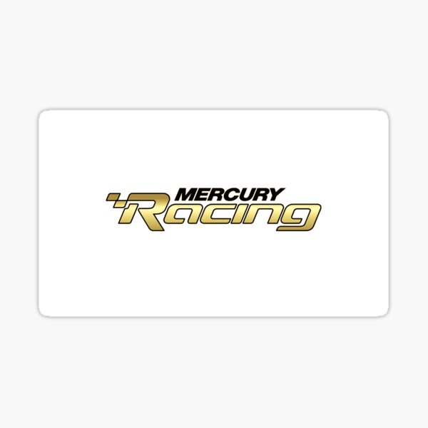 "Mercury Racing Mercruiser Gold" Sticker for Sale by ChristinasMess ...