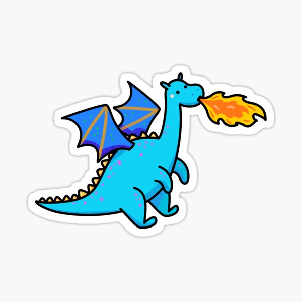 "Kawaii Blue Dragon" Sticker for Sale by kawaiilife | Redbubble