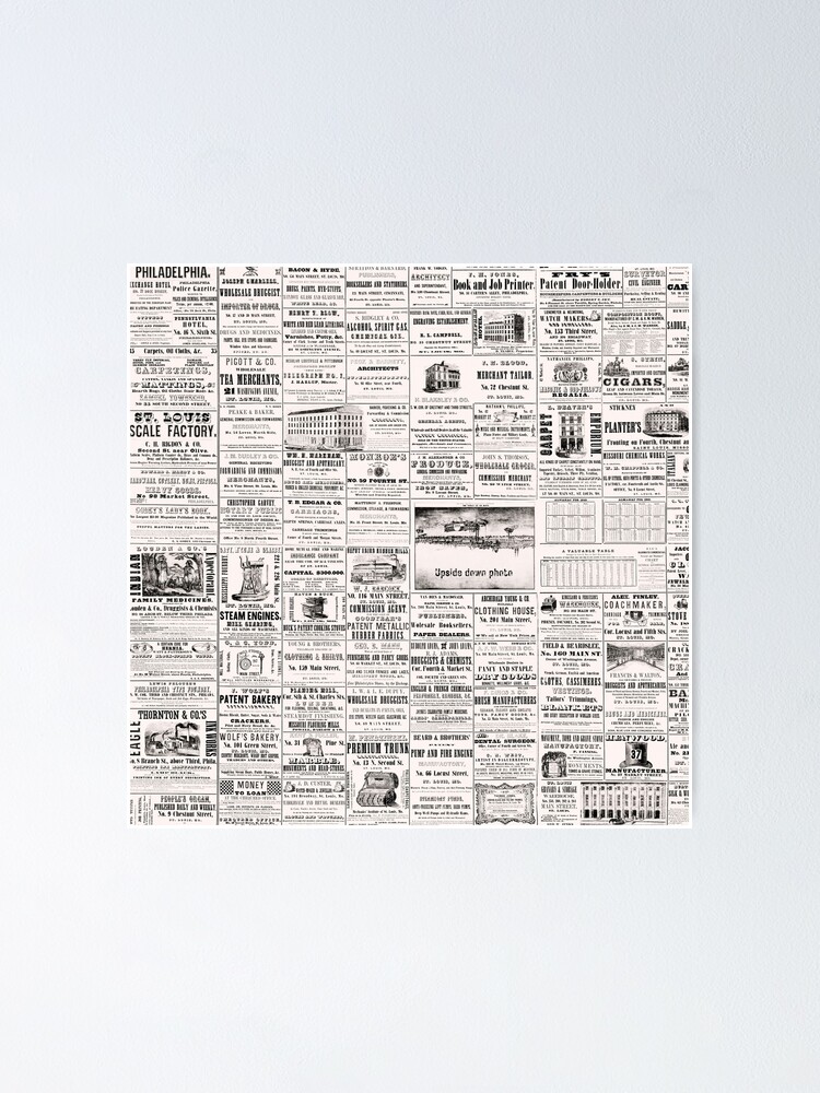 "Old News, Old Newspaper" Poster for Sale by VintageArtByIda | Redbubble