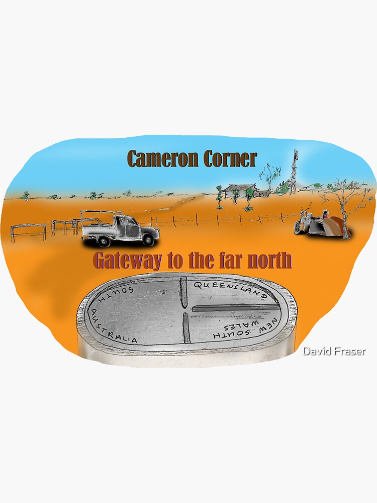 "Cameron Corner" Sticker for Sale by davidfraser | Redbubble