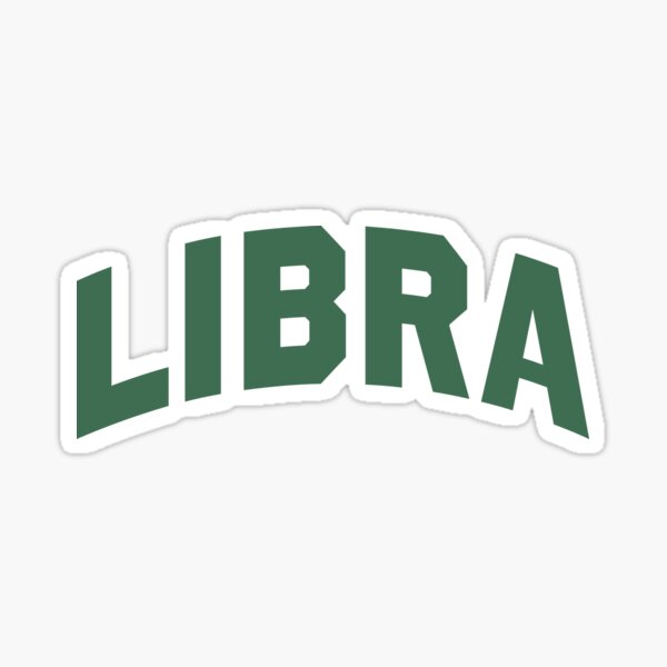 "Libra Astrology Zodiac Sign Varsity Letters" Sticker for Sale by ...