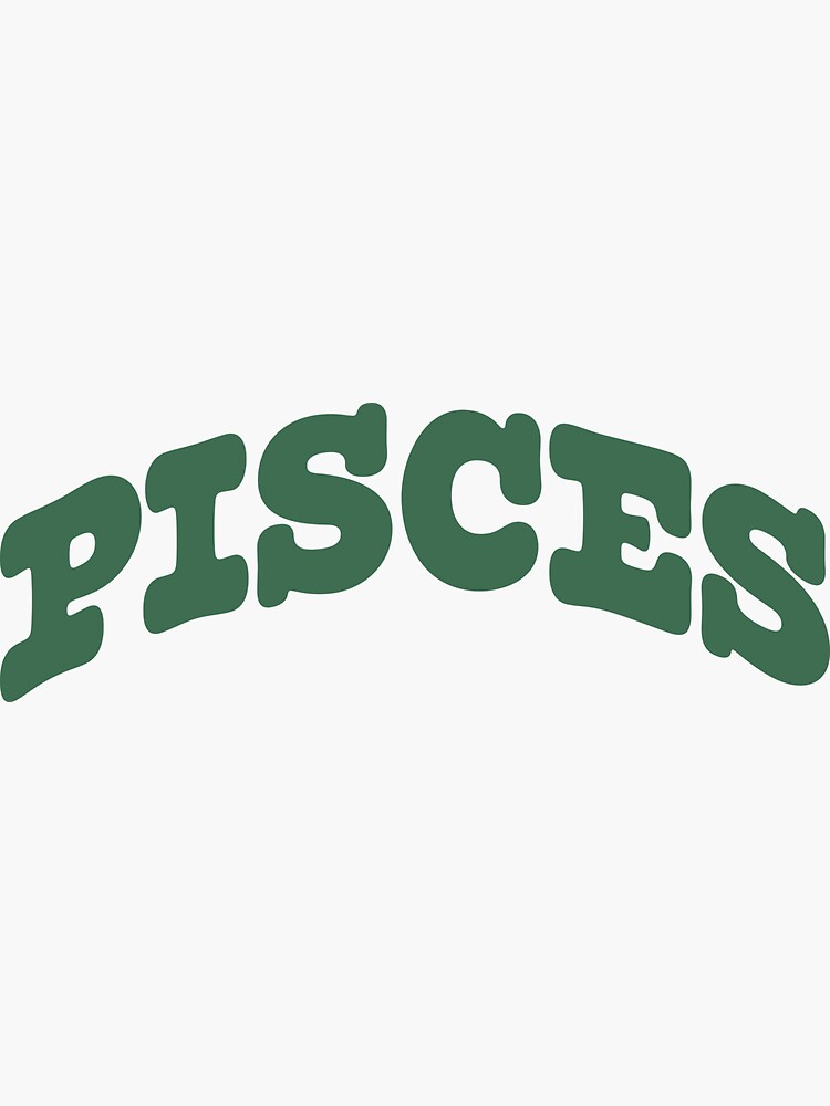 "Pisces Astrology Zodiac Sign Varsity Letters" Sticker for Sale by ...