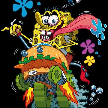 "Rat Fink Style Sponge Fink" Art Print for Sale by Maya Boone | Redbubble