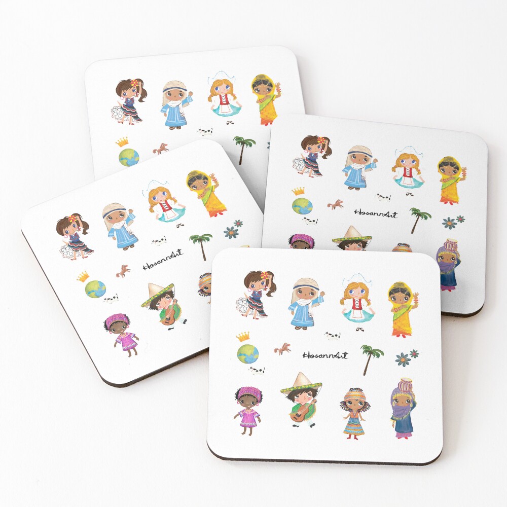 "Pattern of Cute and Colorful Multicultural Kids" Sticker for Sale by ...