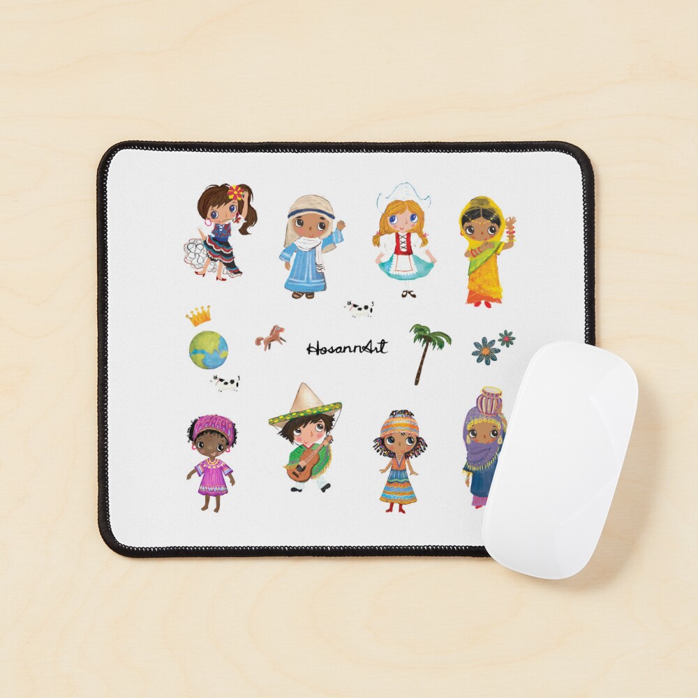 "Pattern of Cute and Colorful Multicultural Kids" Sticker for Sale by ...