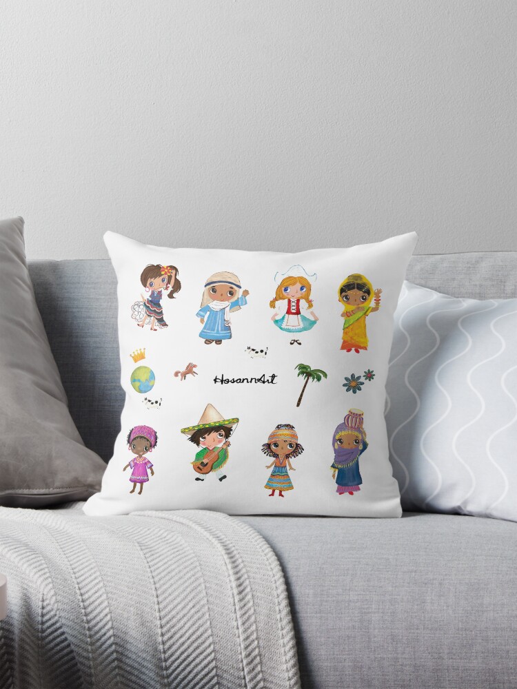 "Pattern of Cute and Colorful Multicultural Kids" Sticker for Sale by ...