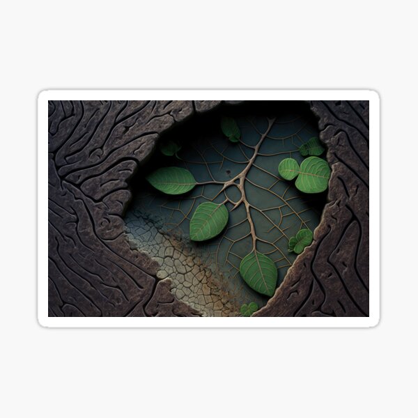 "Leaf Texture #2" Sticker for Sale by Keegan Maxwell | Redbubble