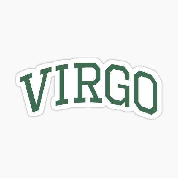 "Virgo Astrology Zodiac Sign Varsity Letters" Sticker for Sale by ...