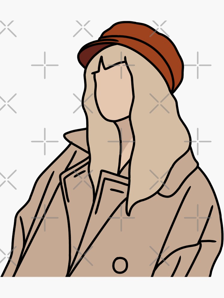 "Taylor Swift - Red (faceless vector art)" Sticker for Sale by Lucesco ...