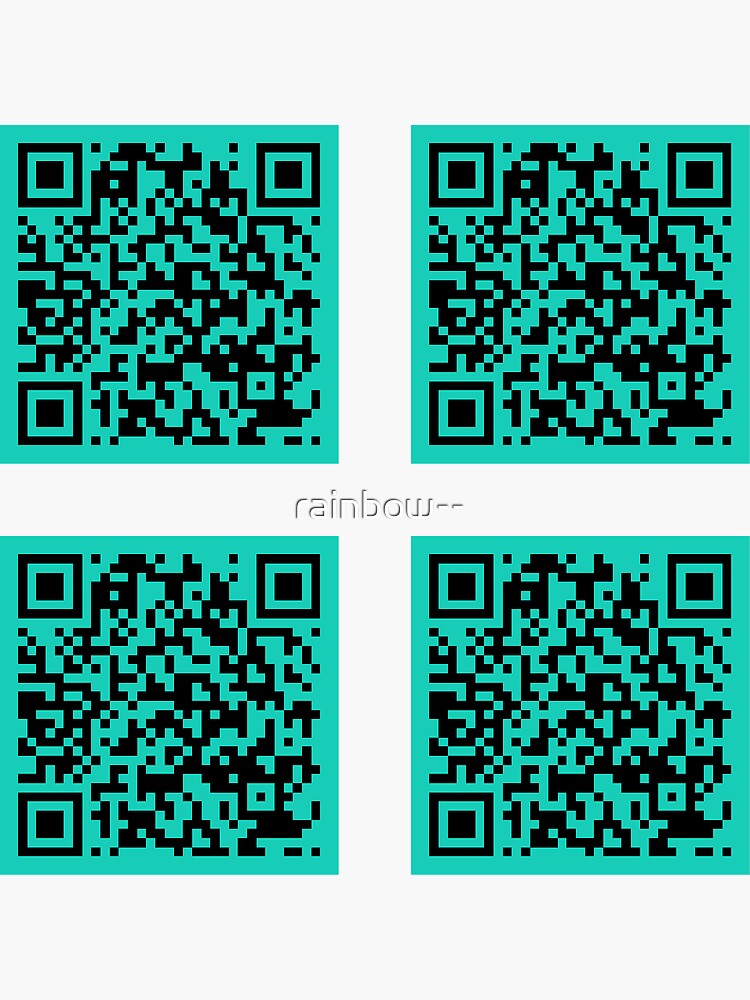 "hatsune miku world is mine qr code" Sticker for Sale by rainbow ...