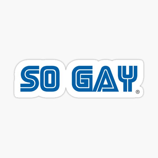 "So Gay Sega Logo Parody" Sticker for Sale by everything4eva | Redbubble